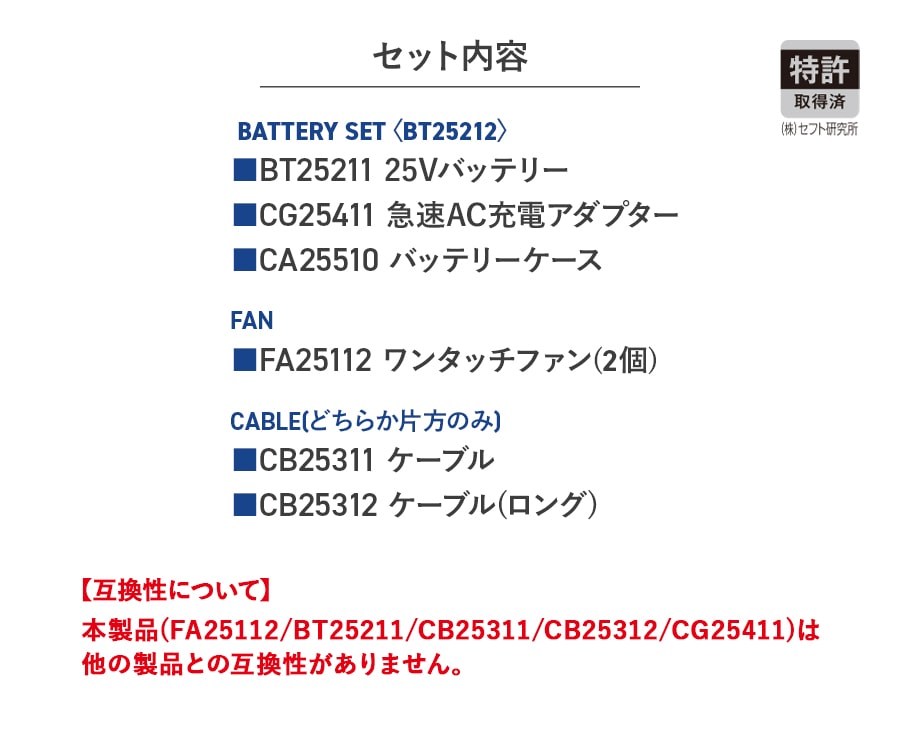 空調服®スターターキット SK25011 / SK25012 | WORKWEAR LAB/ワークウエア・ラボ – Asahicho プロ用作業服専門店 WORKWEAR LAB